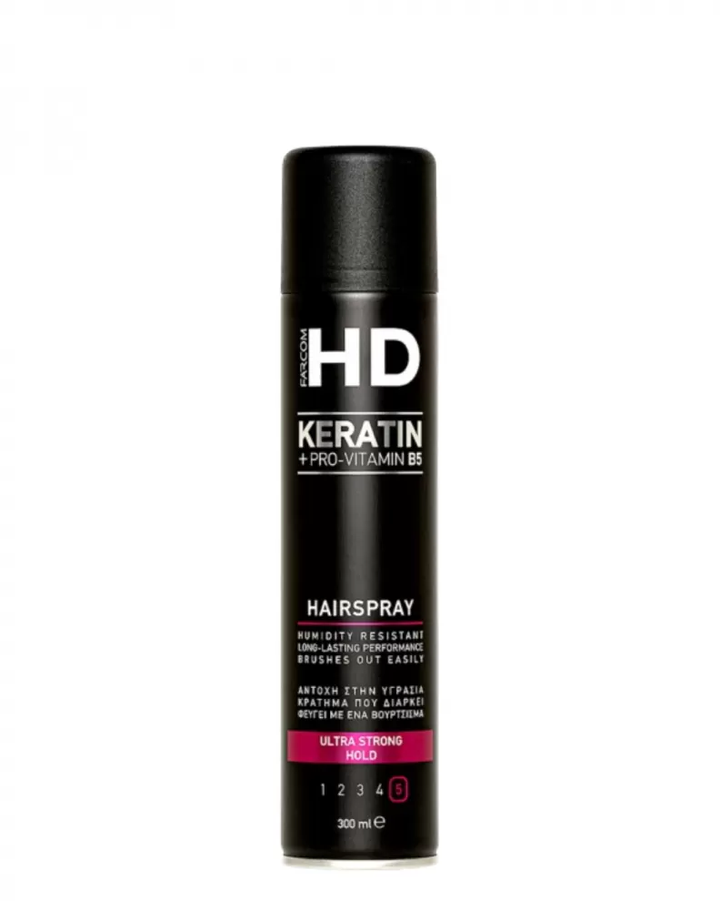 Farcom Spray fixativ pentru păr HD Ultra Strong Hold with Keratin & Pro ...